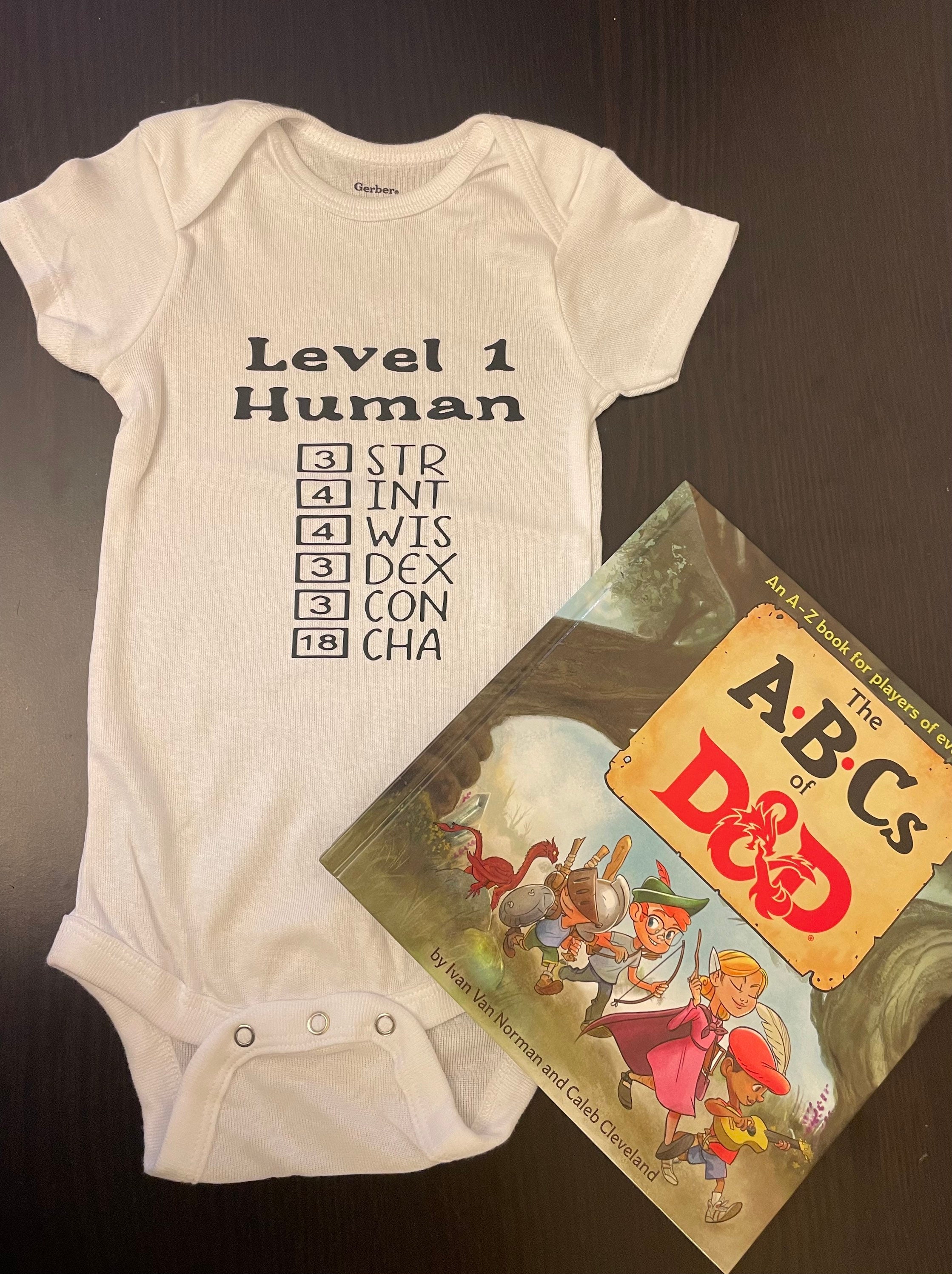 3 Pack DND Baby Onesies | Gamer | Dungeon & Dragons | ABC of D+D - Etsy