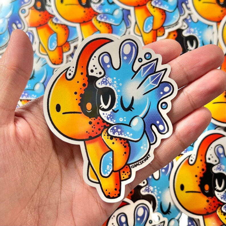 Pyro Carrying Soo Vinyl Sticker, Fireboy and Watergirl Inspired - Etsy