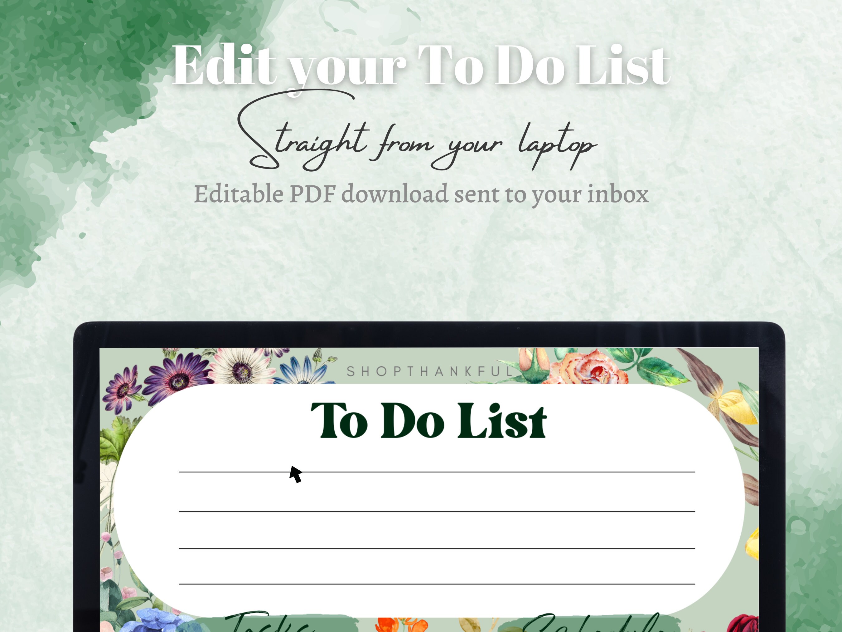Editable to Do List, Editable Planner, Editable Calendar, Task Sheet ...