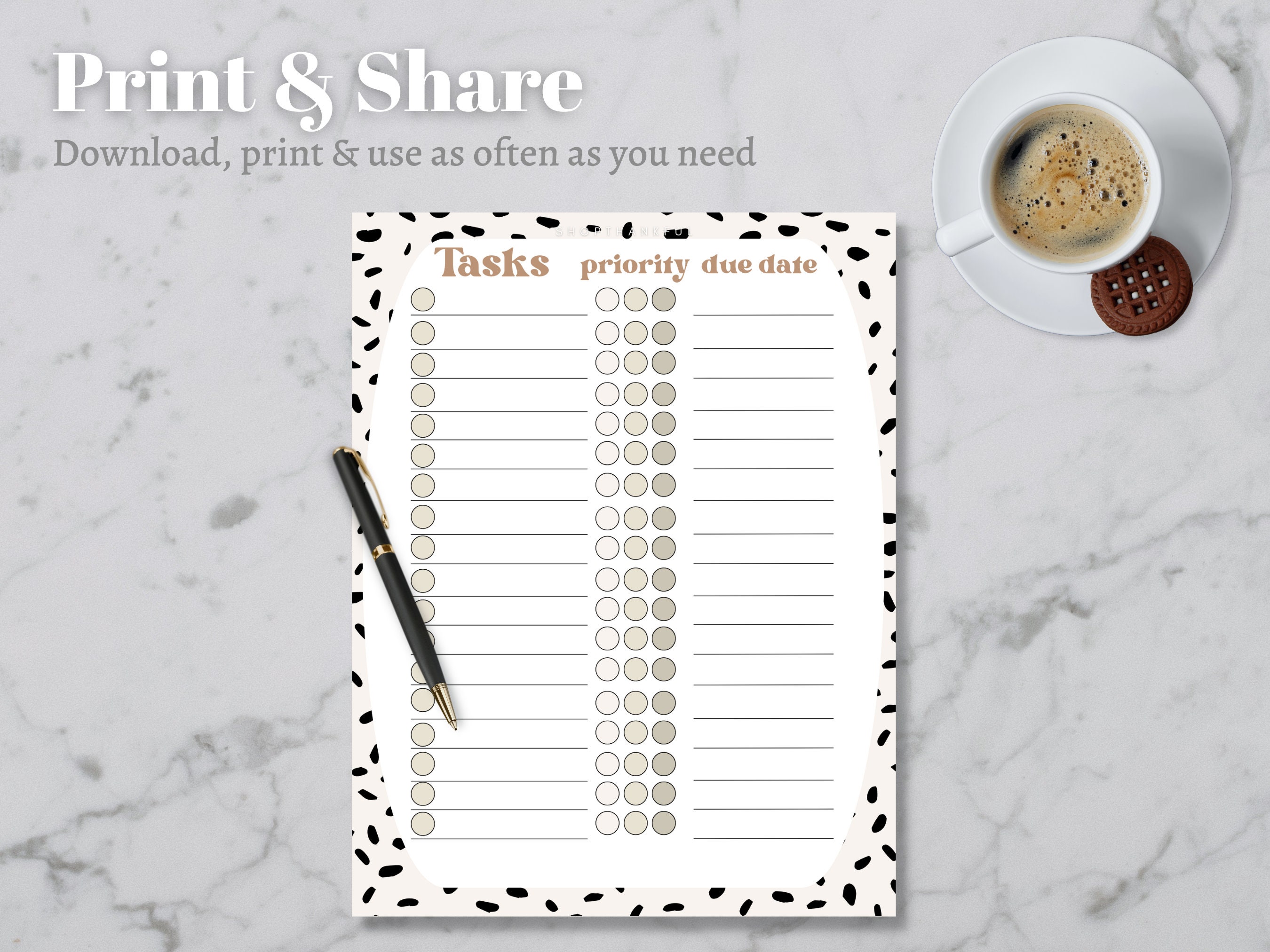 Printable Priority Task Sheet - Editable PDF Download Daily to Do Sheet ...