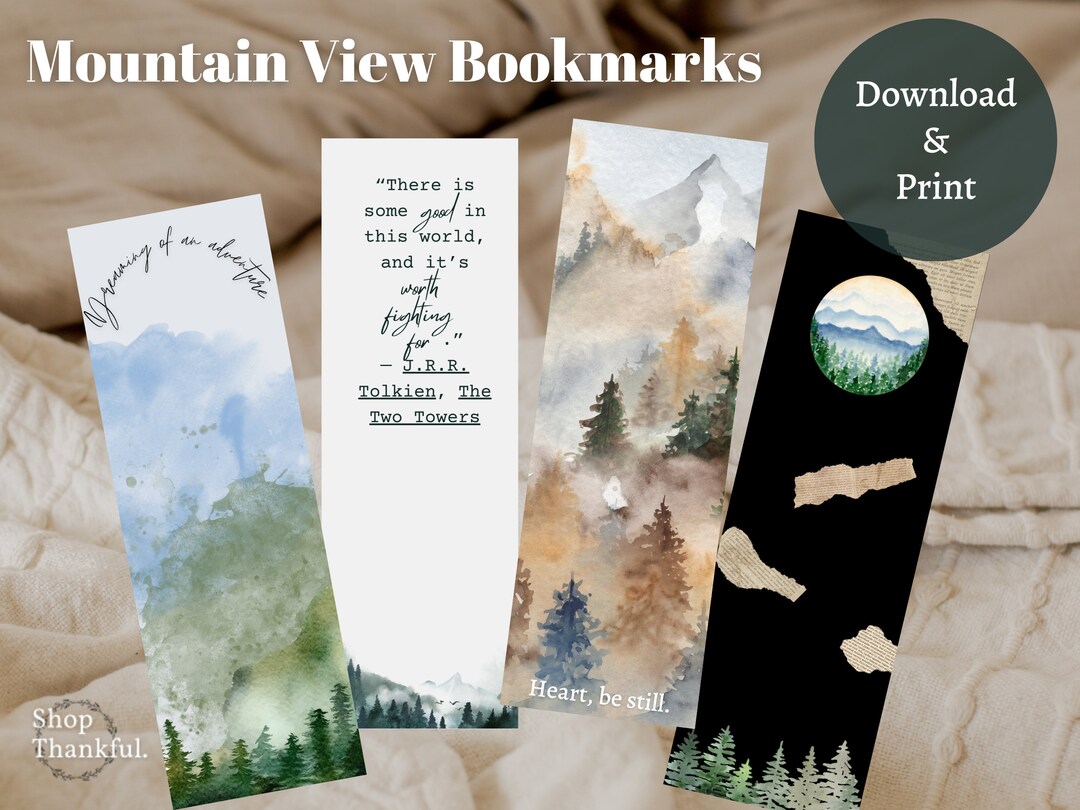 Mountain View Bookmarks | Mountain View Bookmarks for Readers Bookmark ...