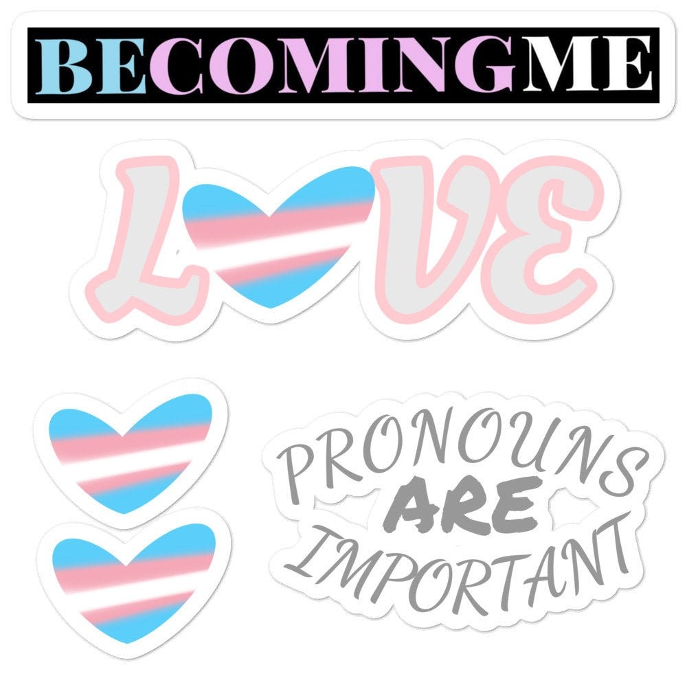 Trans Pride Sticker Pack High Quality Transgender Stickers - Etsy