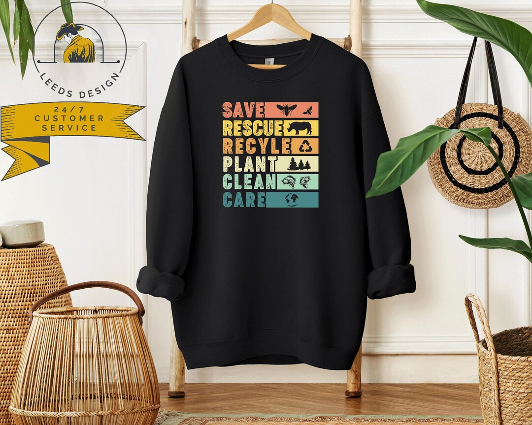 Save the Planet Sweatshirt | Environmental Sweatshirt | Recycle Sweater ...