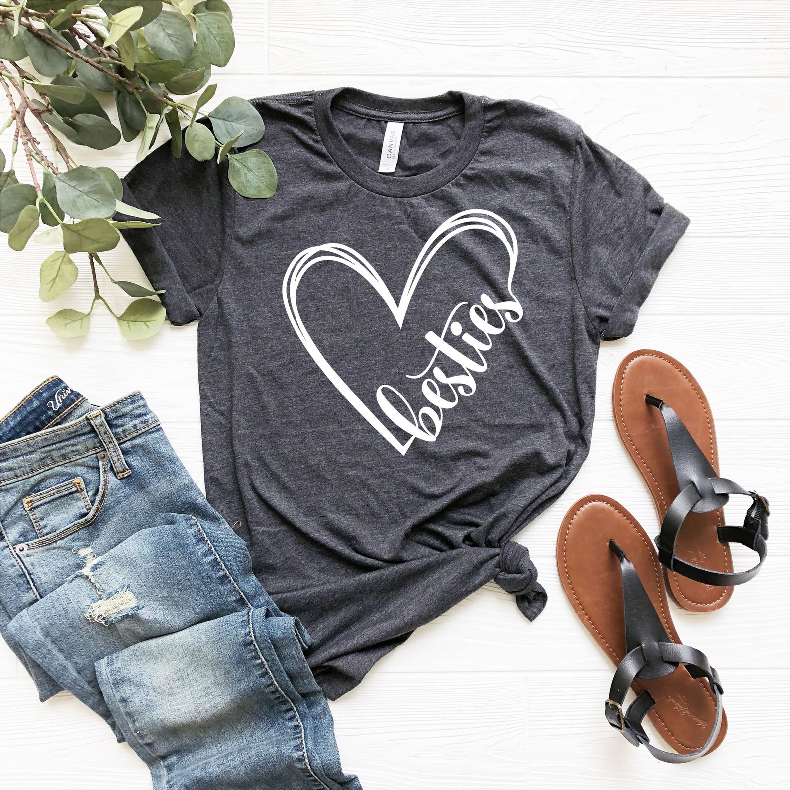 Besties Shirt Best Friends Gift Tee Sisters Gift Tee - Etsy