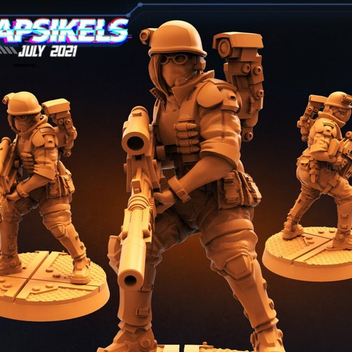 Female Space Marine Sniper Judith 32mm Scale Alien Miniature - Etsy