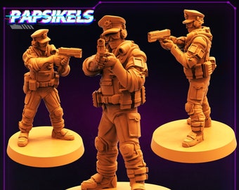 Cyberpunk Cop Miniature - Etsy
