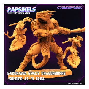 Bakunawa Dragonborn Af Ri Tada - 32mm Scale Cyberpunk Miniature | RPG ...
