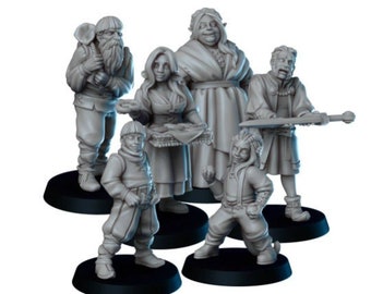 10pc Corpses Set Npcs 28mm or 32mm Scale Dnd Miniature Dungeons and ...