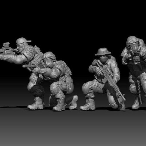 Modern US Police Set 28mm 32mm Miniature Military Wargame - Etsy