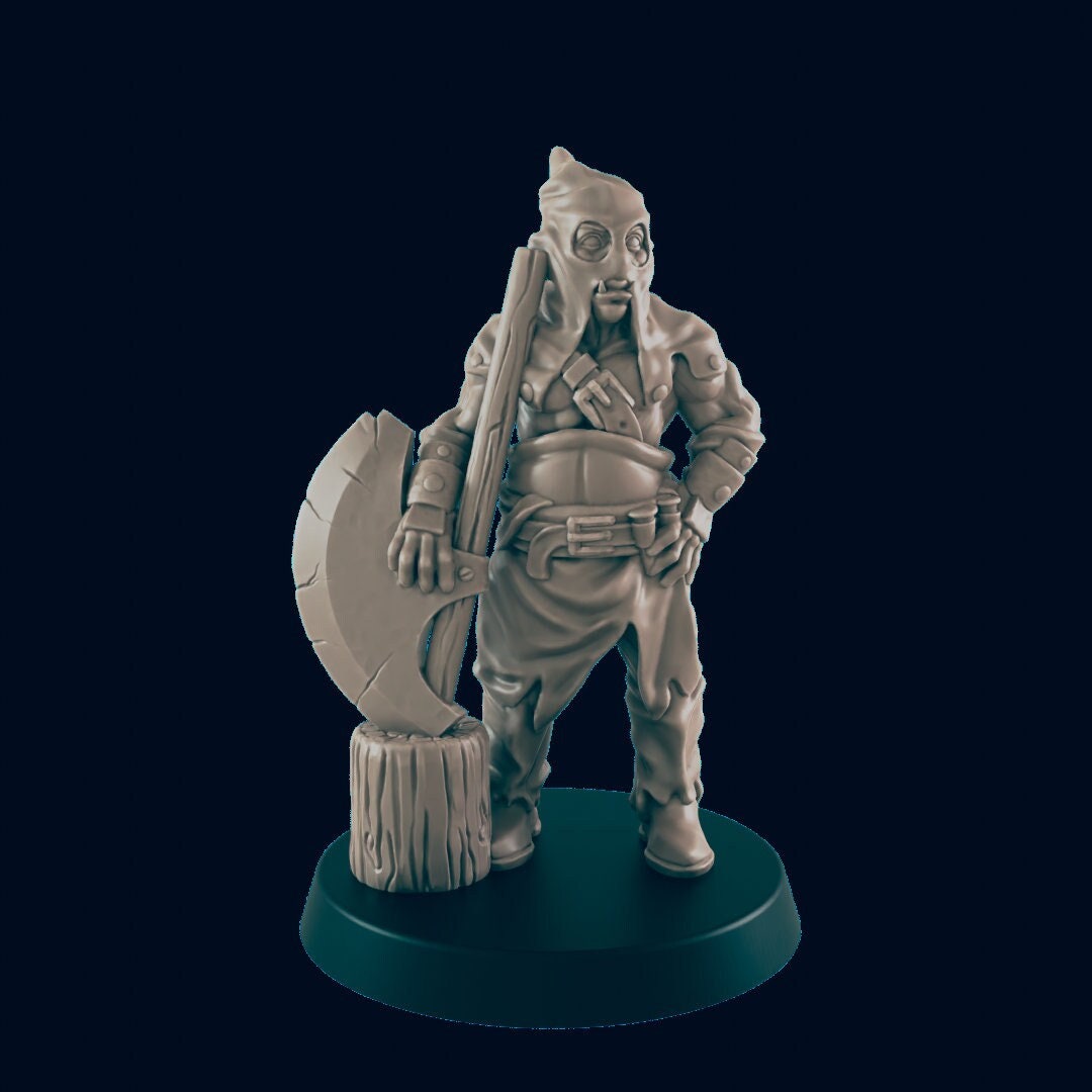 NPC Half Orc Male Executioner 3D Print Resin Scale Dnd Miniature ...