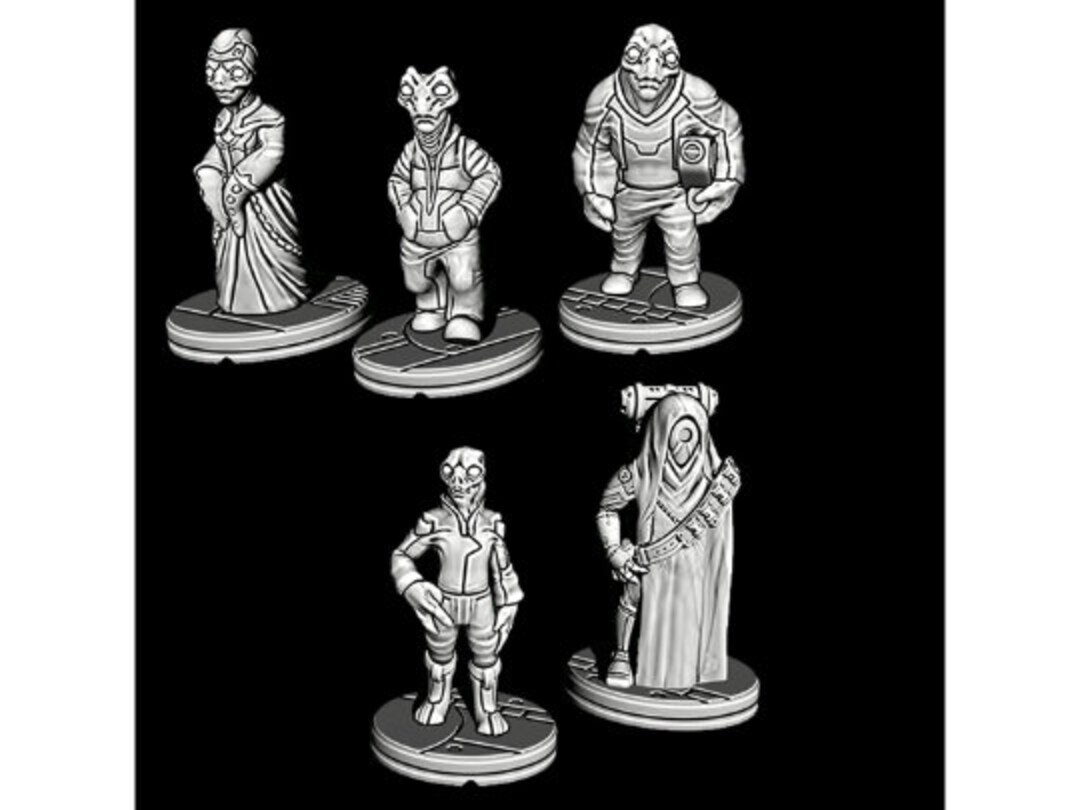 5pc Alien Civilians Set 32mm Scale RPG Mini Sci Fi - Etsy