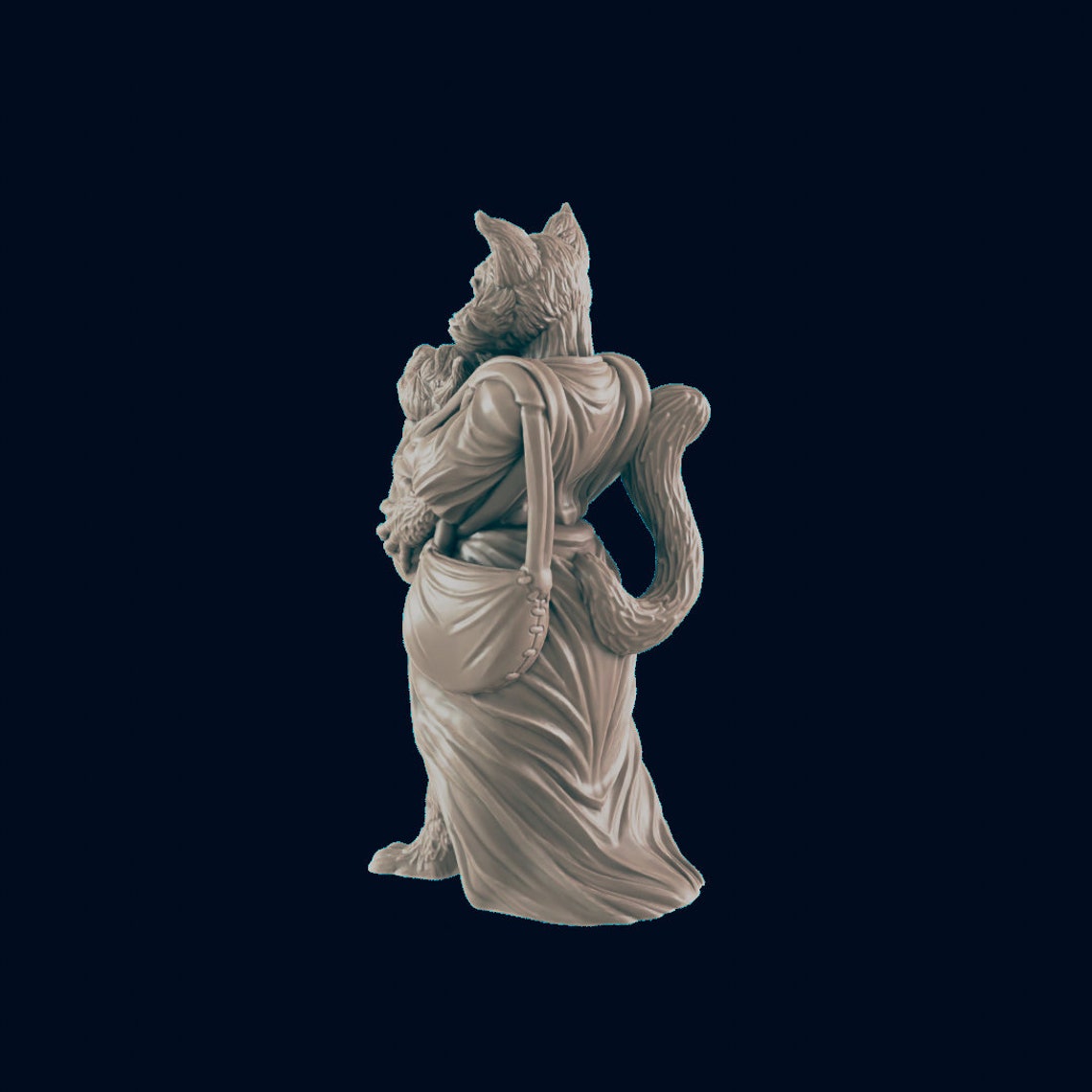 NPC Catfolk Mother and Child 3D Print Resin Scale Dnd - Etsy