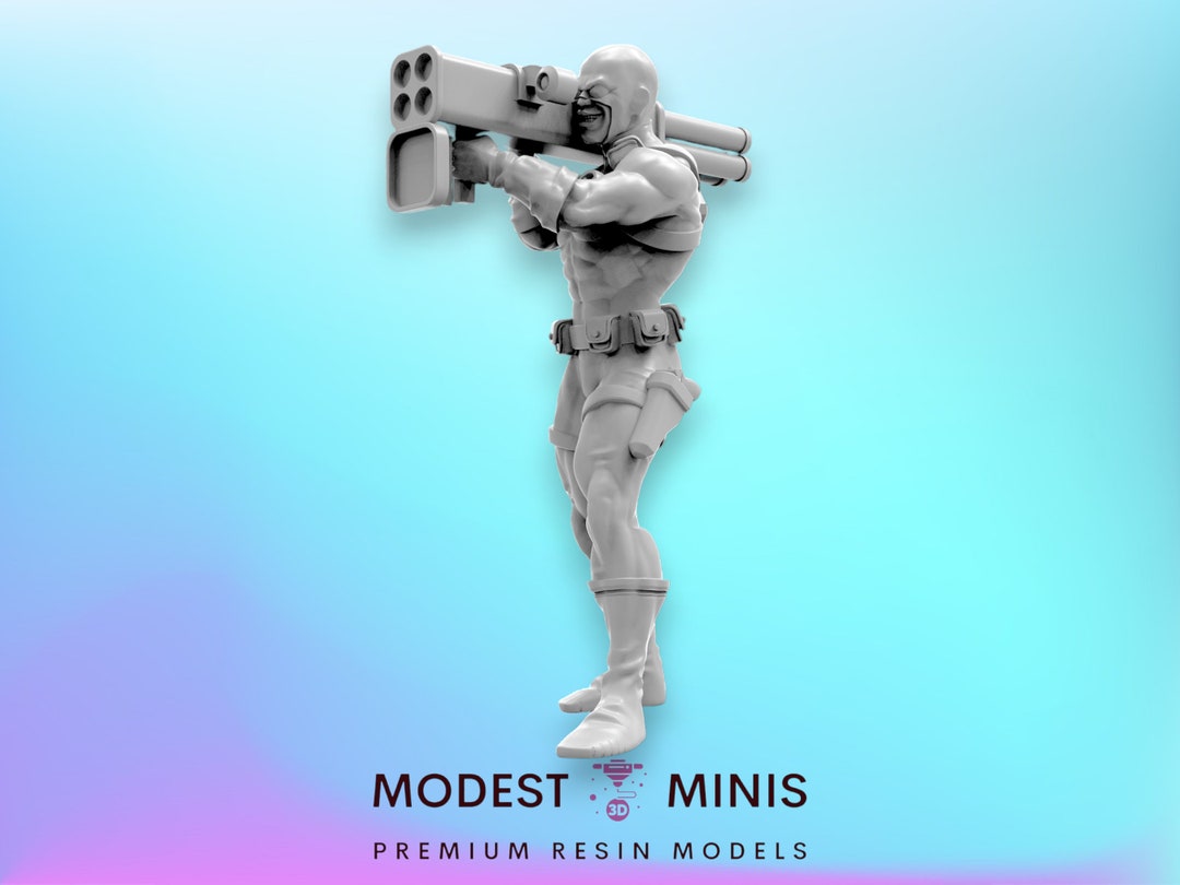 Agent Bob - 40mm Miniature | Dnd Mini | Superhero | Trident - Etsy