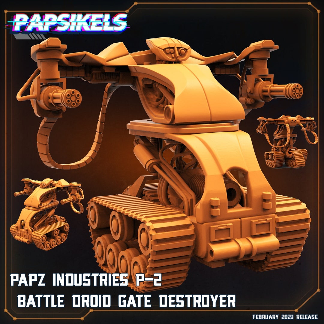 P2 Droid Gate Destroyer - Resin 3D Print Alien Miniature | RPG | Sci Fi ...