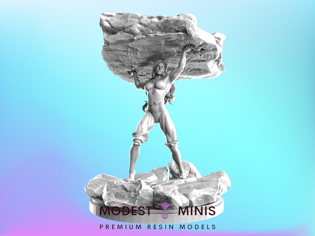 Muscle Mommy 40mm Miniature Dnd Mini Superhero Miniature C27 Etsy