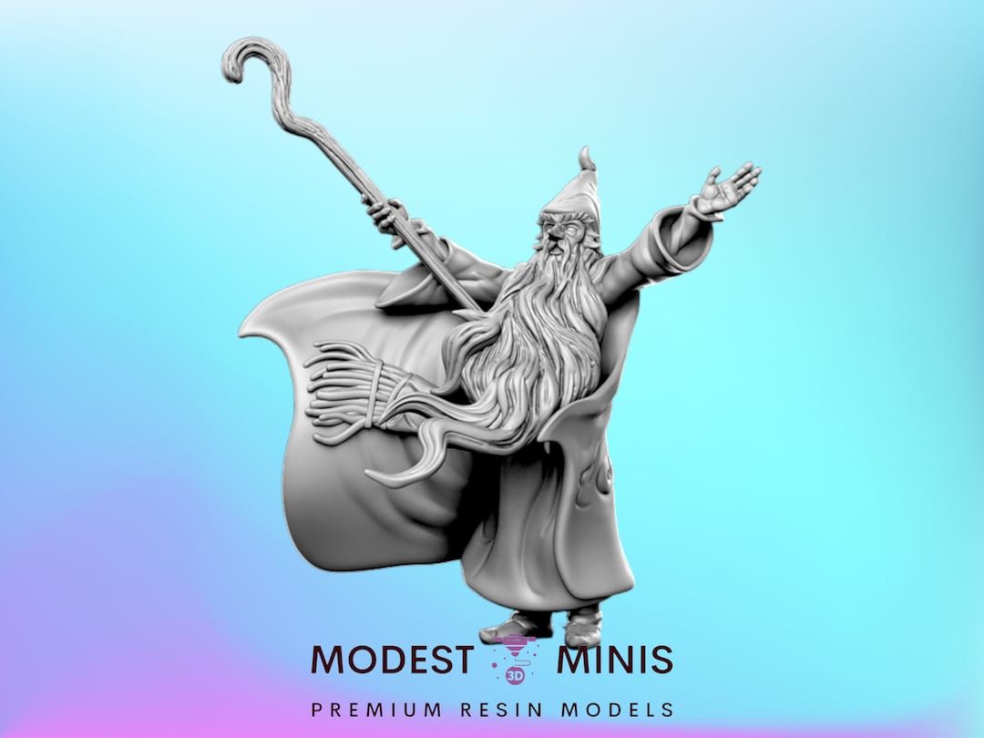 LOTR Wizard - 32mm Scale Dnd Miniature | Dungeons and Dragons | Classic ...
