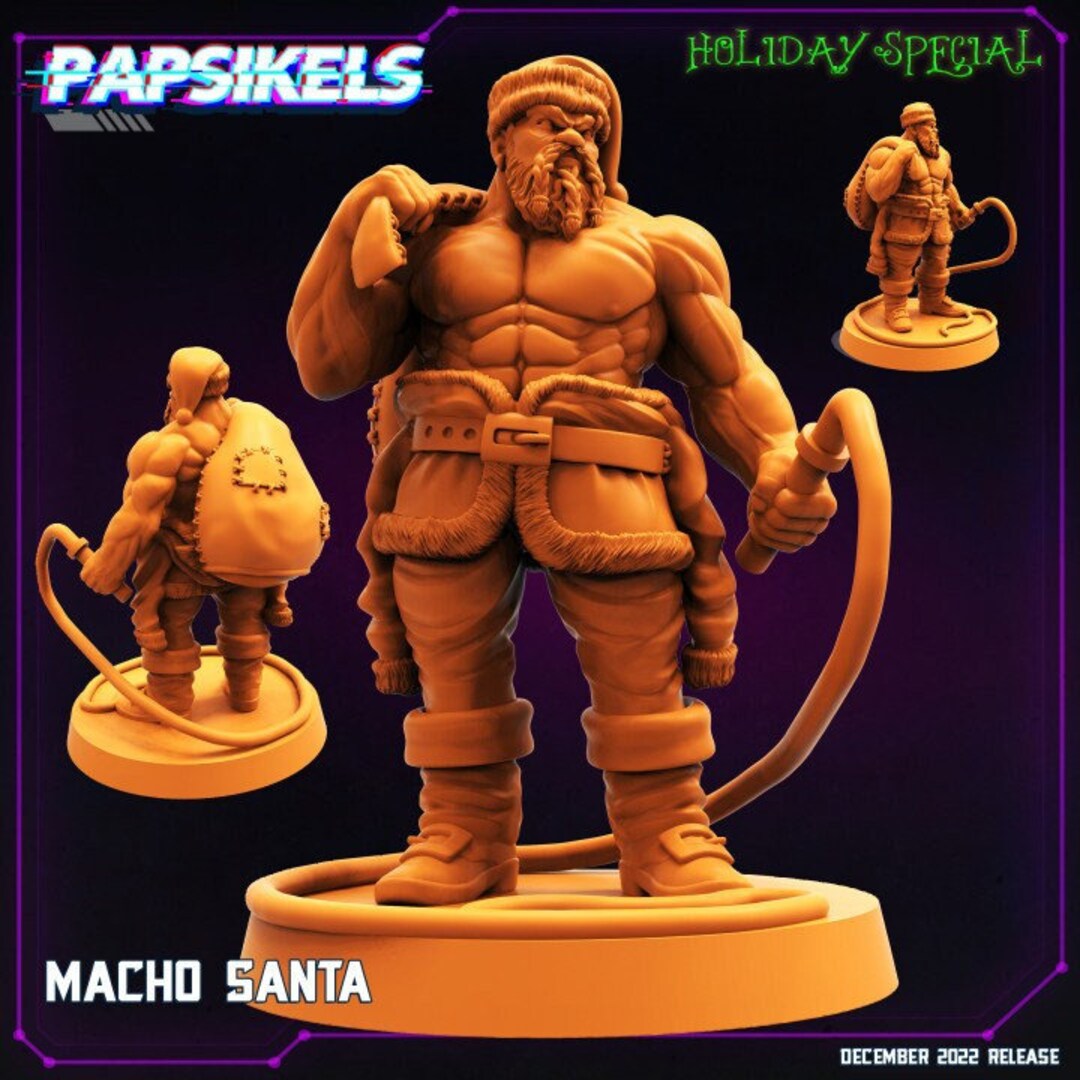 Macho Santa - Resin 3D Print Alien Miniature | RPG | Sci Fi | Cyberpunk ...