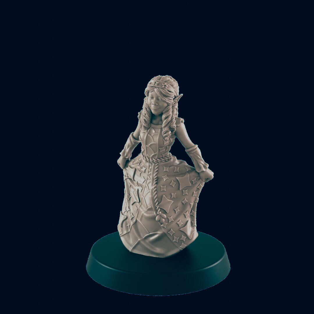 NPC Elf Kid Princess - 3D Print Resin Scale Dnd Miniature | Dungeons ...