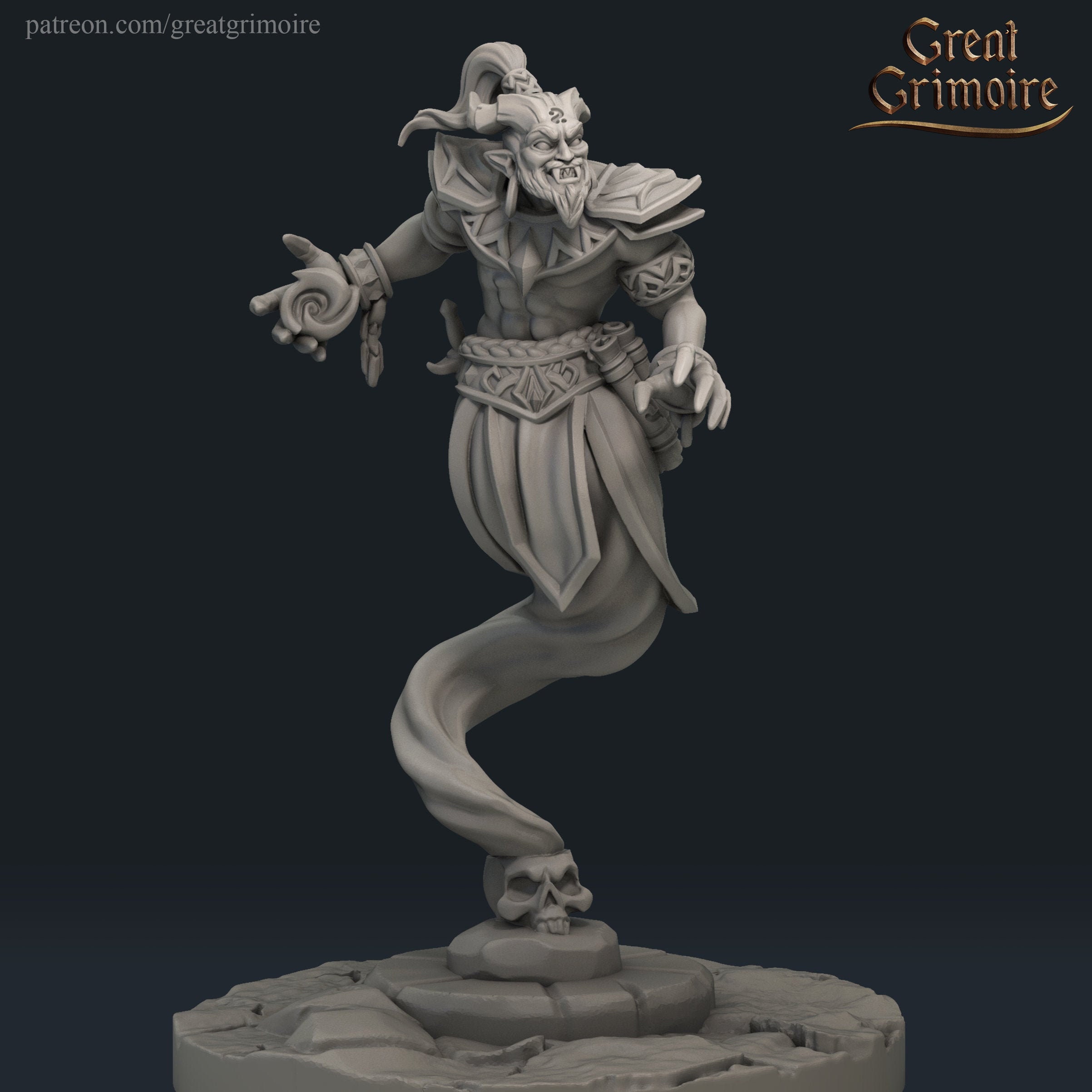 Djinn Ifrit 32mm Miniature DnD Miniature Tabletop Fantasy | Etsy