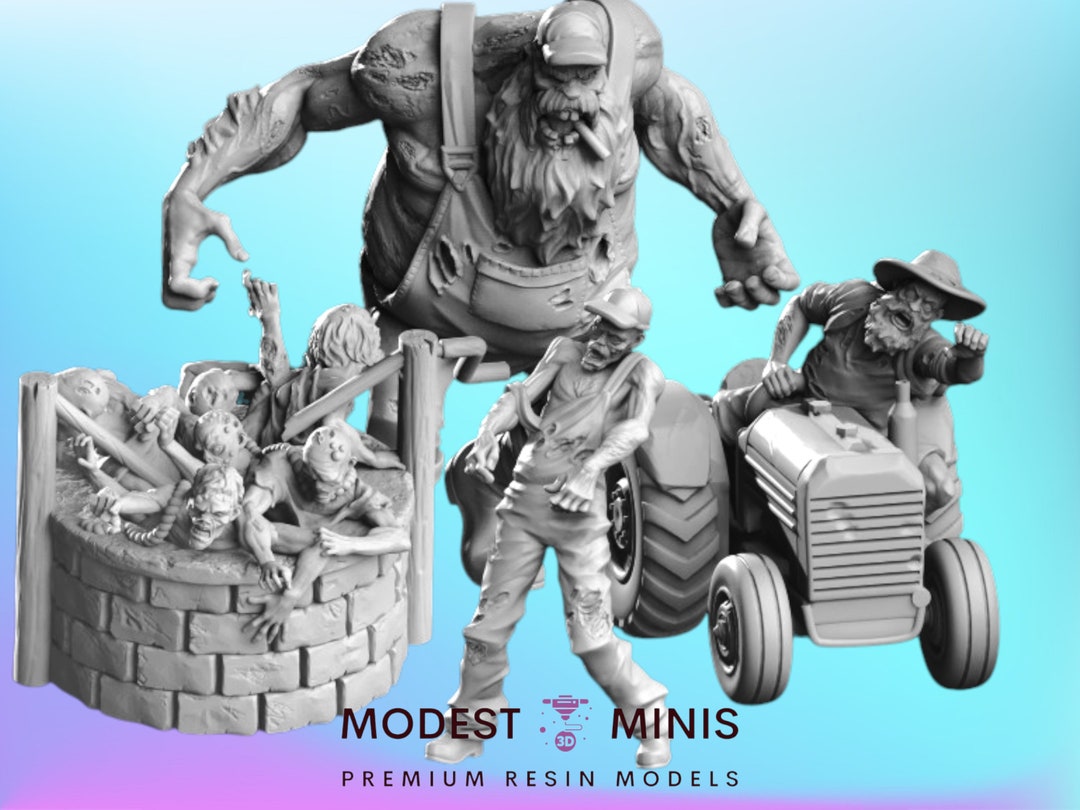 Farm Zombies Set - 28mm 30mm 32mm - Farm Survivors | Wasteland ...