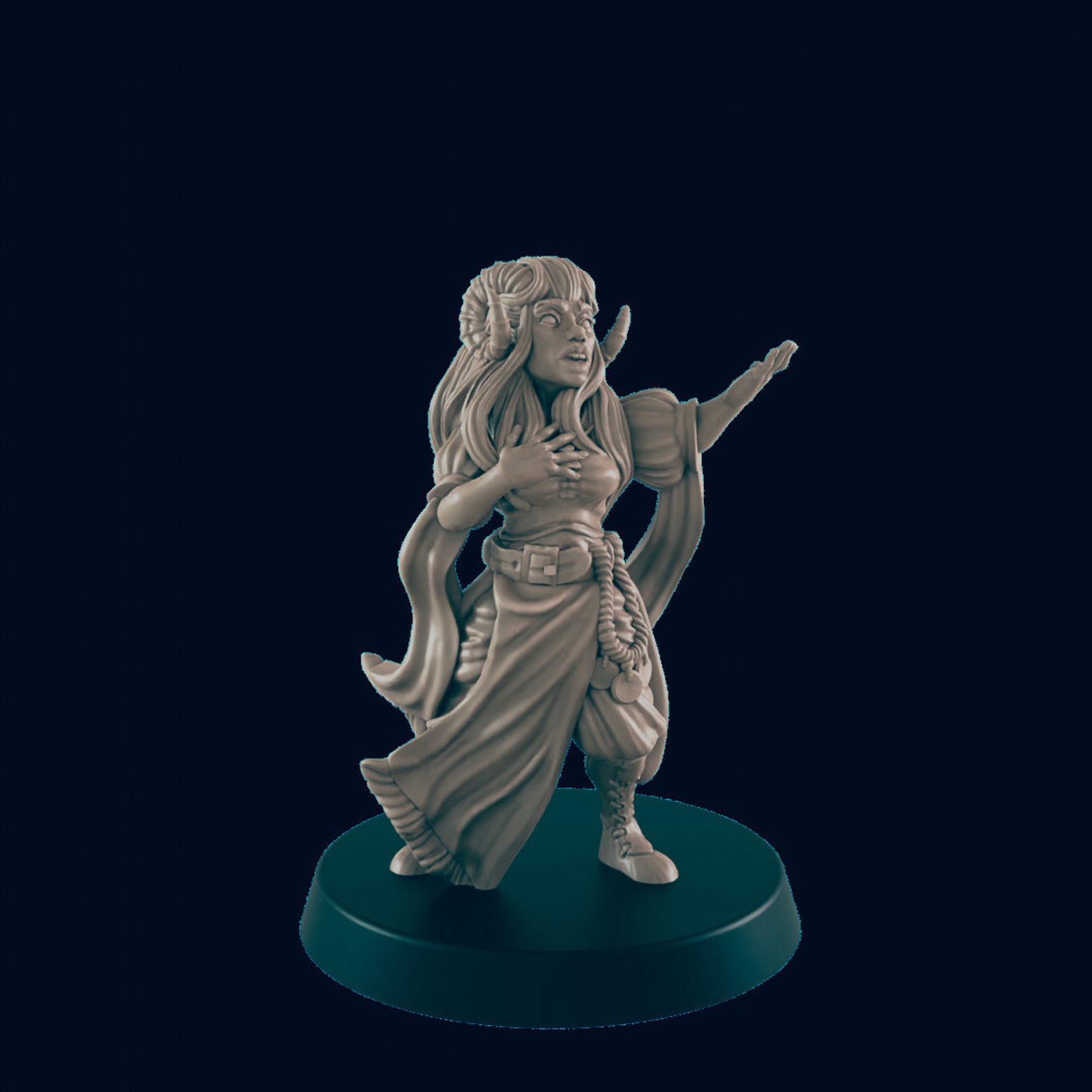 NPC Demonkin Female Songstress 3D Print Resin Scale Dnd - Etsy