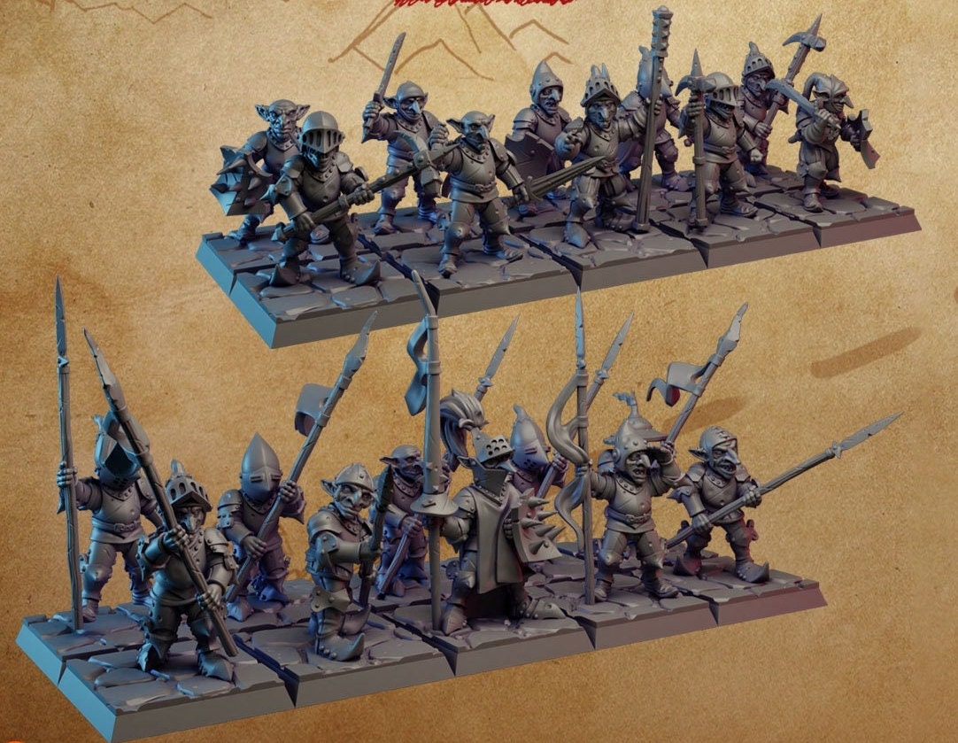 Modular Goblins 28mm or 32mm Scale Dnd Miniature Dungeons - Etsy