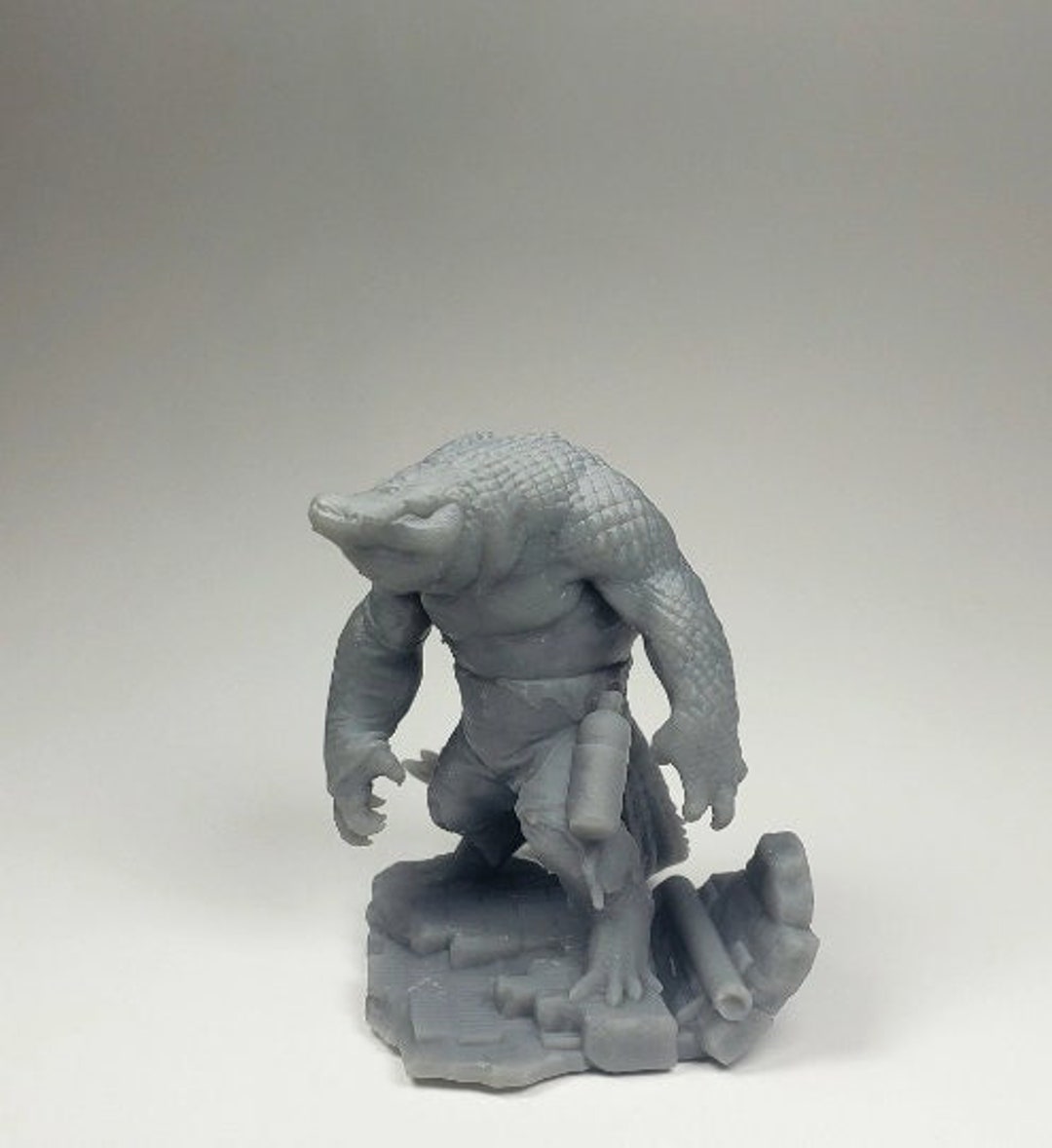 Cajun Gator 32mm Miniature Heroic Scale Dnd Mini Superhero - Etsy