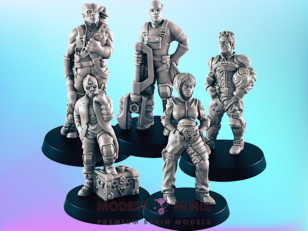 Alien Dockworkers and Pilots Set - 32mm Scale | RPG | Scifi | Role ...