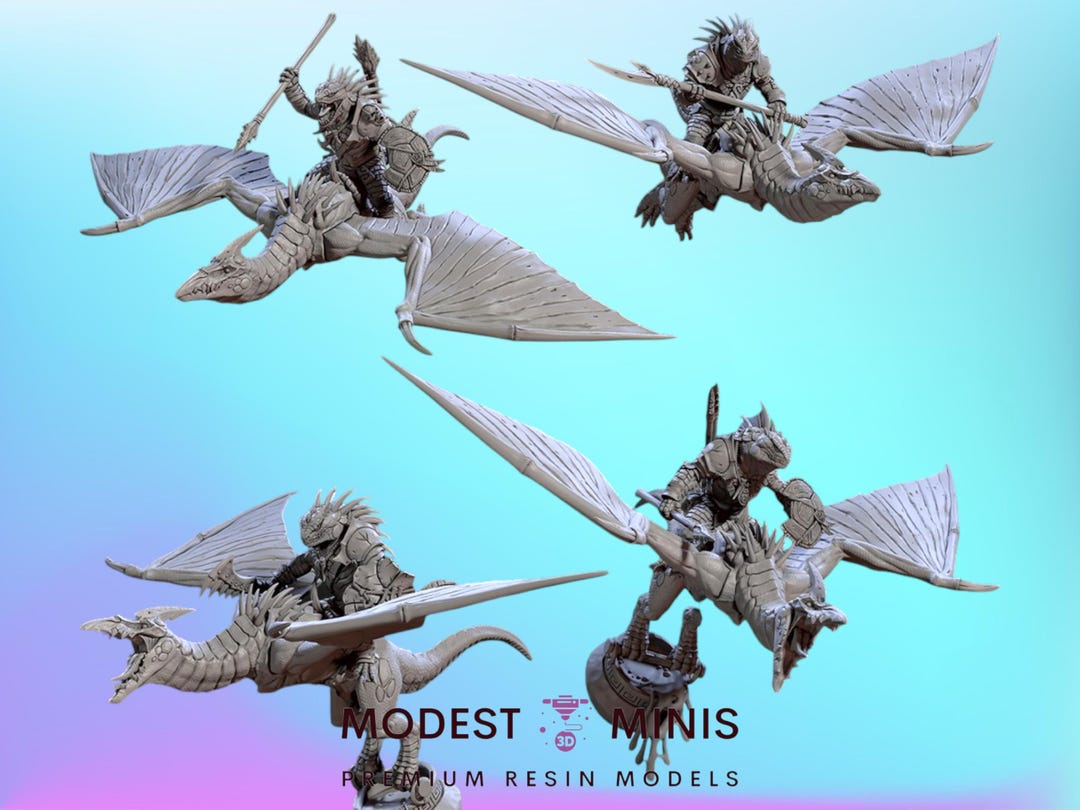 Pterowyvern Riders - Resin Print Dnd Miniature | Dungeons and Dragons ...