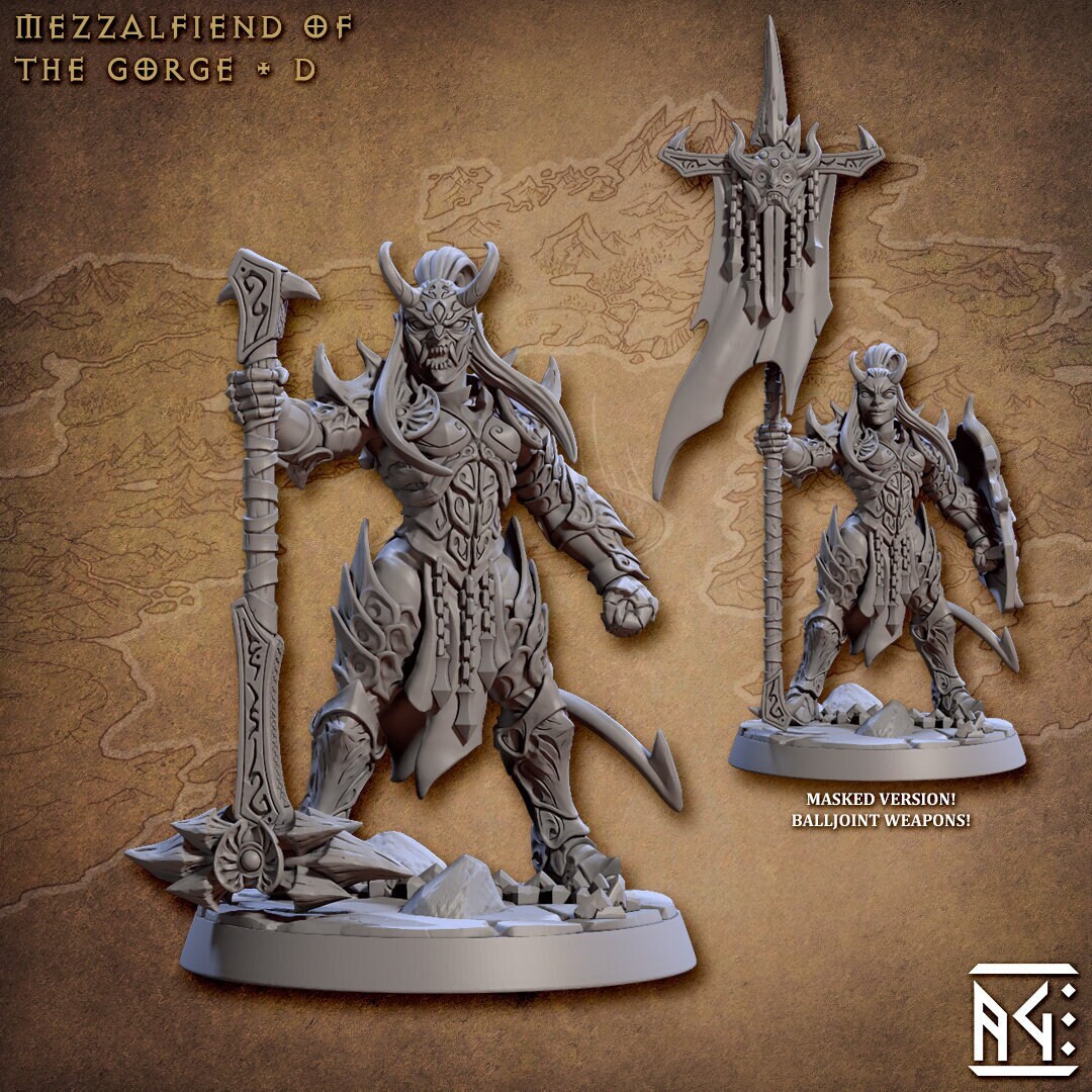 Mezzalfiend Demon D - Resin Print Dnd Miniature | Dungeons and Dragons ...