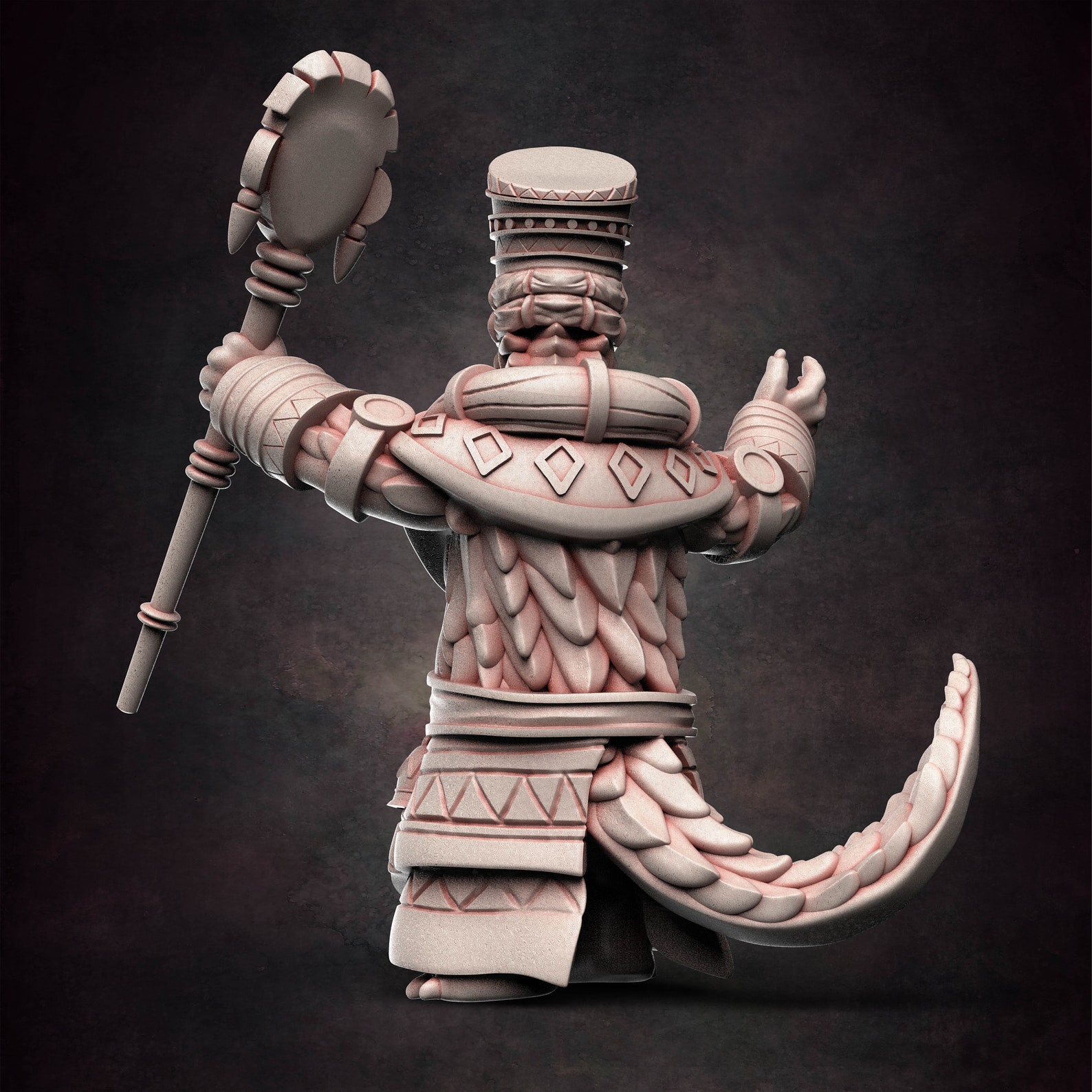 Pangolin Chieftain 28mm 32mm Scale Dnd Miniature Dungeons - Etsy