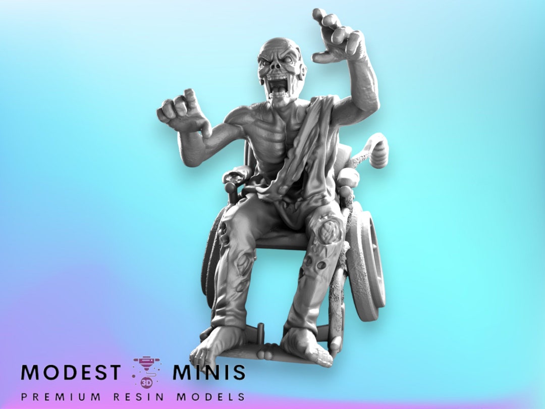 Zombie Wheelchair - 28mm 30mm 32mm - Wasteland | Zombicide | Walking ...