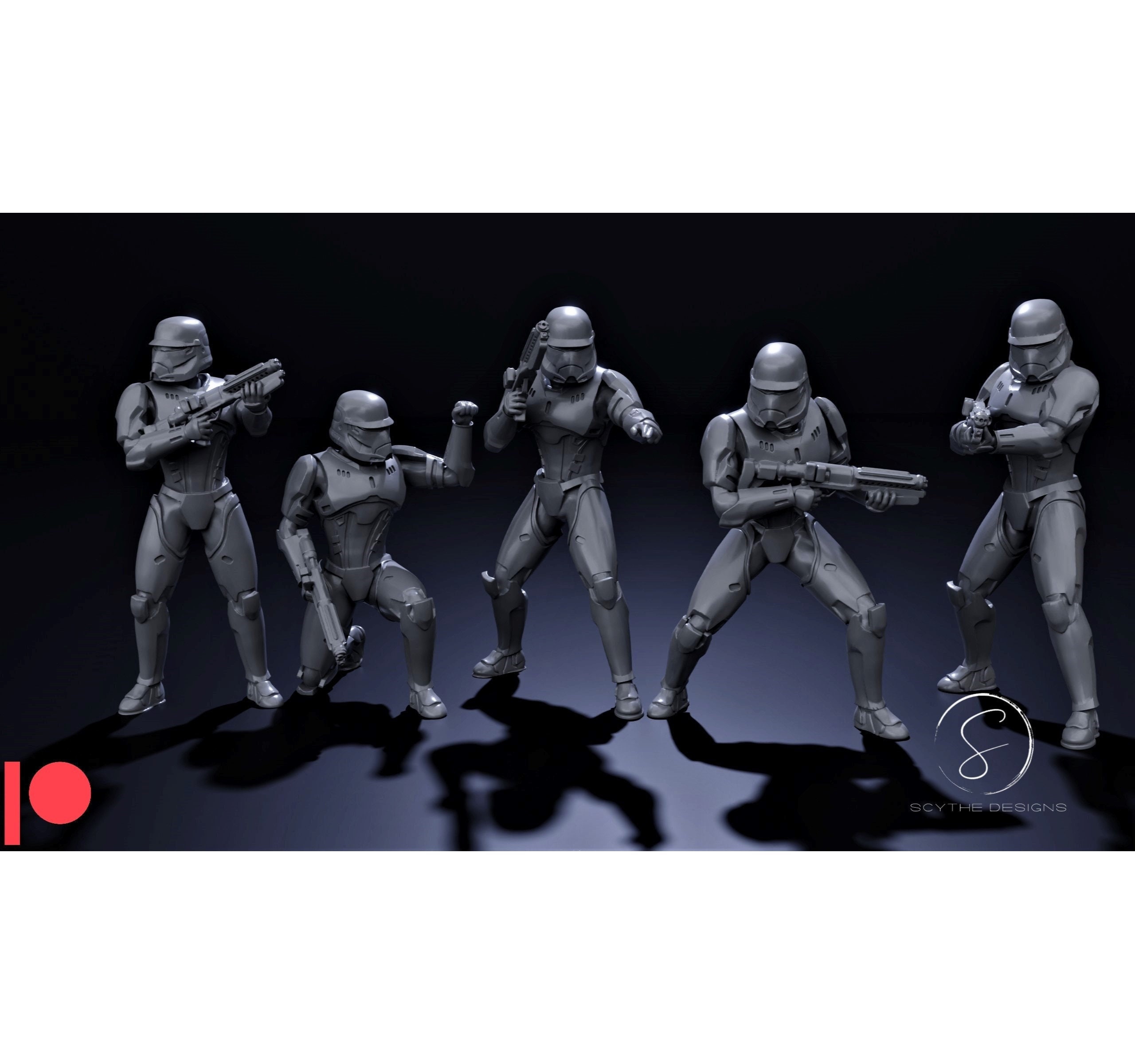 Role Playing RPG Scifi 5pc Poncho Troopers Set DnD Legion Scale Star ...