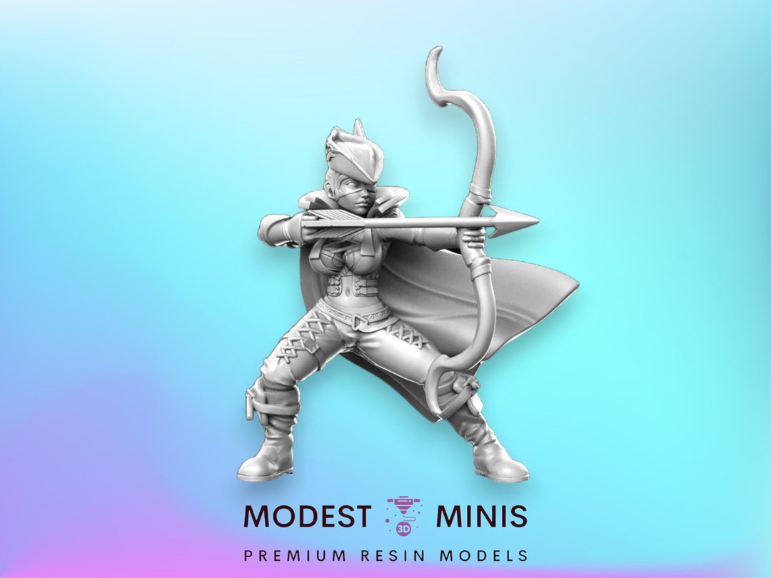 Robin Female Archer - 32mm Scale Dnd Miniature | Dungeons and Dragons ...