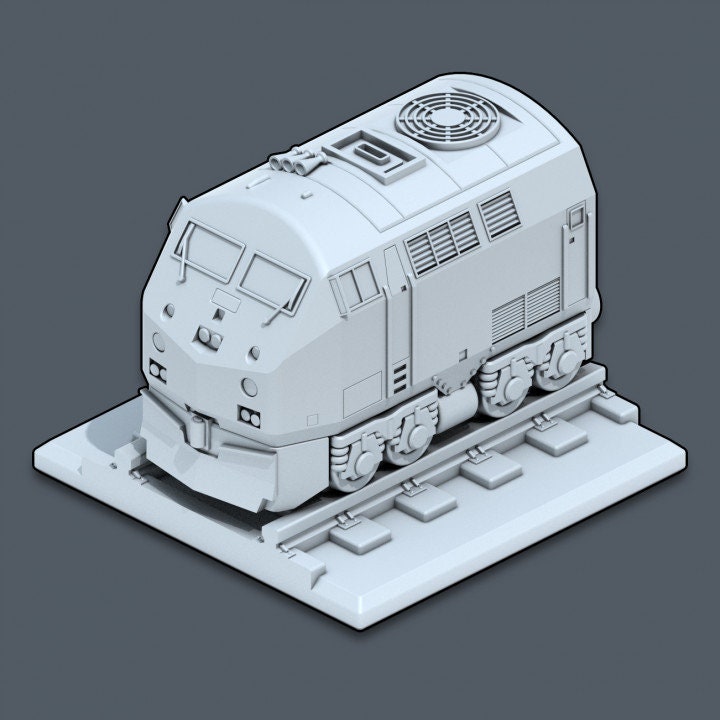 Genie Engine Train Miniature Resin 3D Print Mini Model - Etsy UK