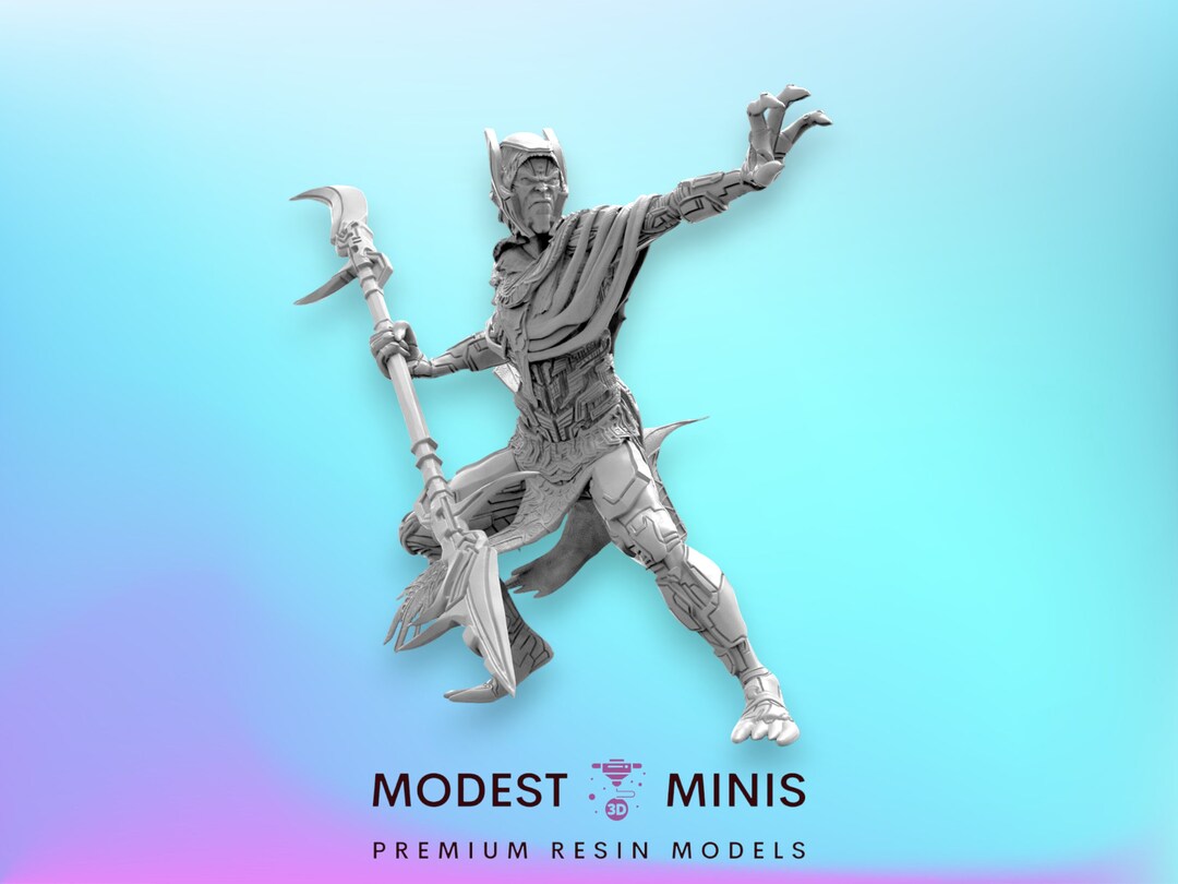 Glaive Fighter A - 40mm Miniature | Dnd Mini | Superhero | Trident - Etsy
