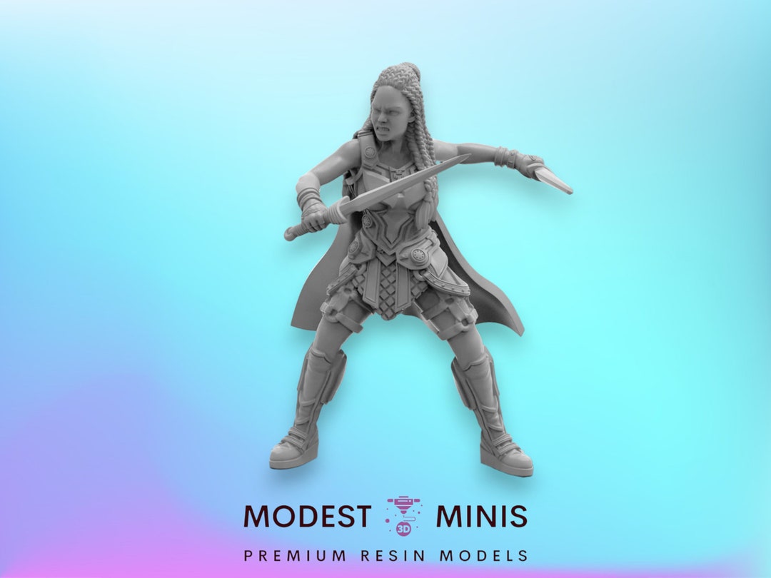 Norse Angel C - 40mm Miniature | Dnd Mini | Superhero | Trident - Etsy