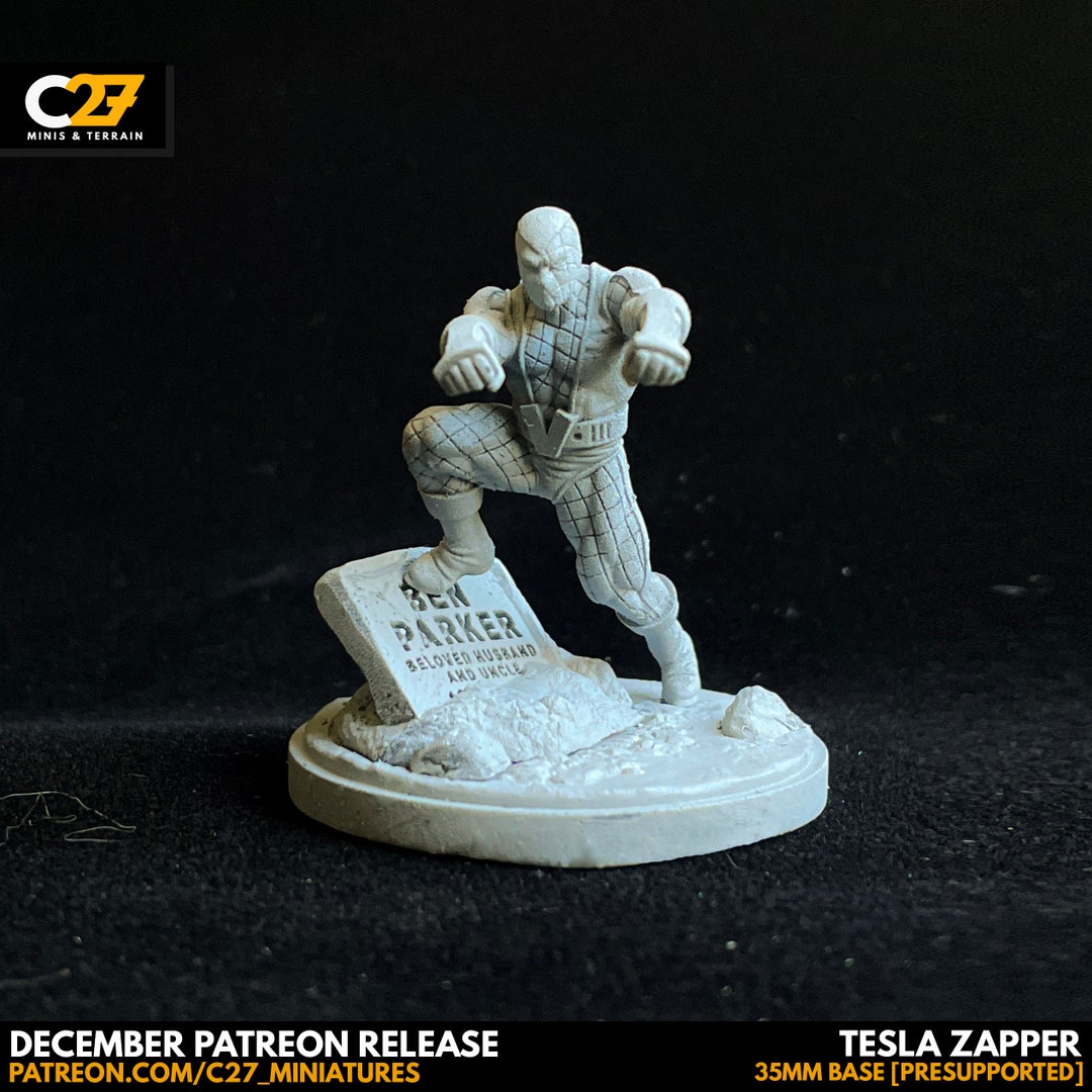 Tesla Zapper 40mm Scale Miniature Dnd Mini Superhero - Etsy