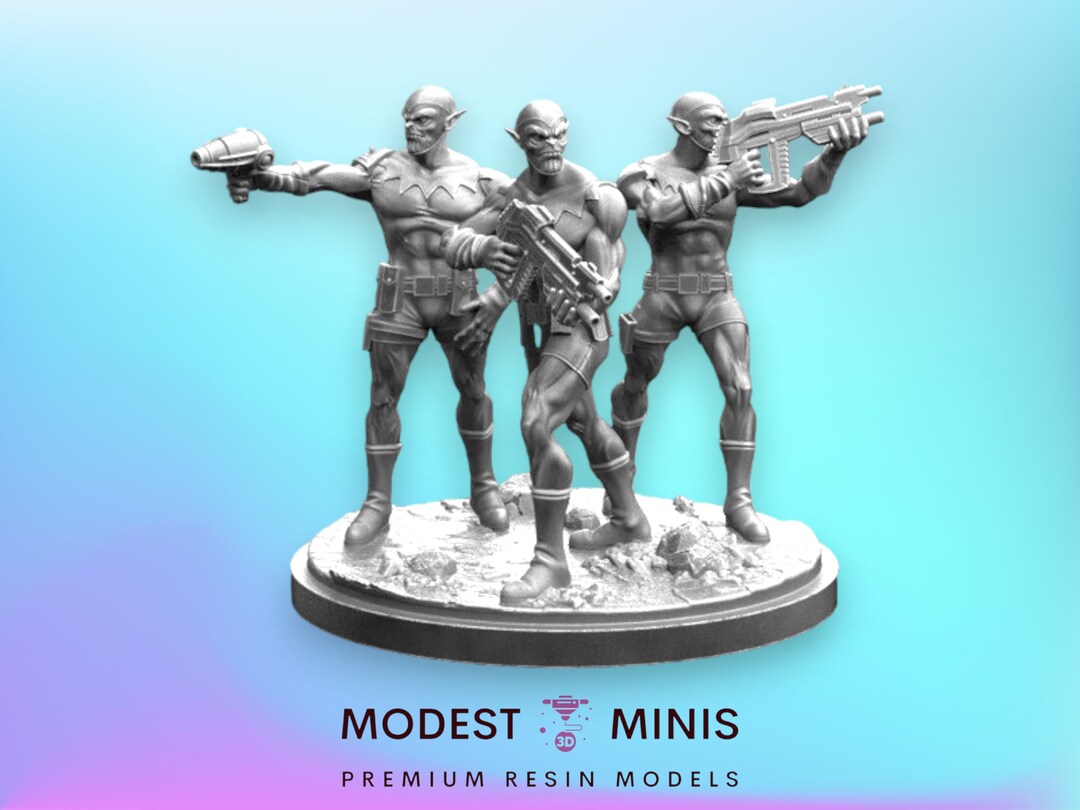 3pc Shapeshifting Thugs - 40mm Miniature | Dnd Mini | Superhero ...
