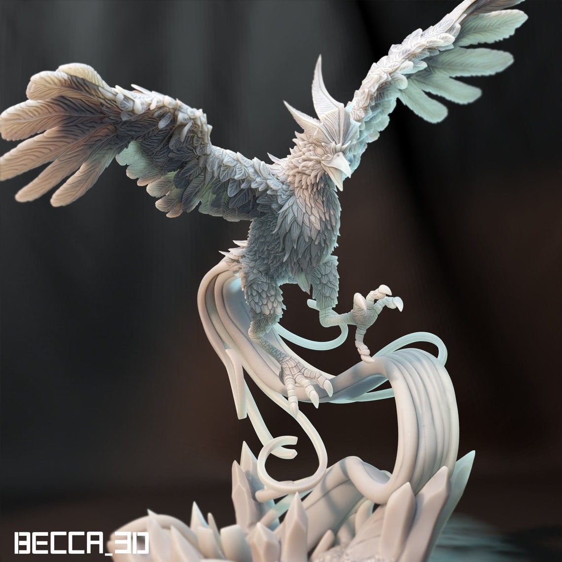 Legendary Frost Bird Resin Kaiju Minis Dungeons and - Etsy