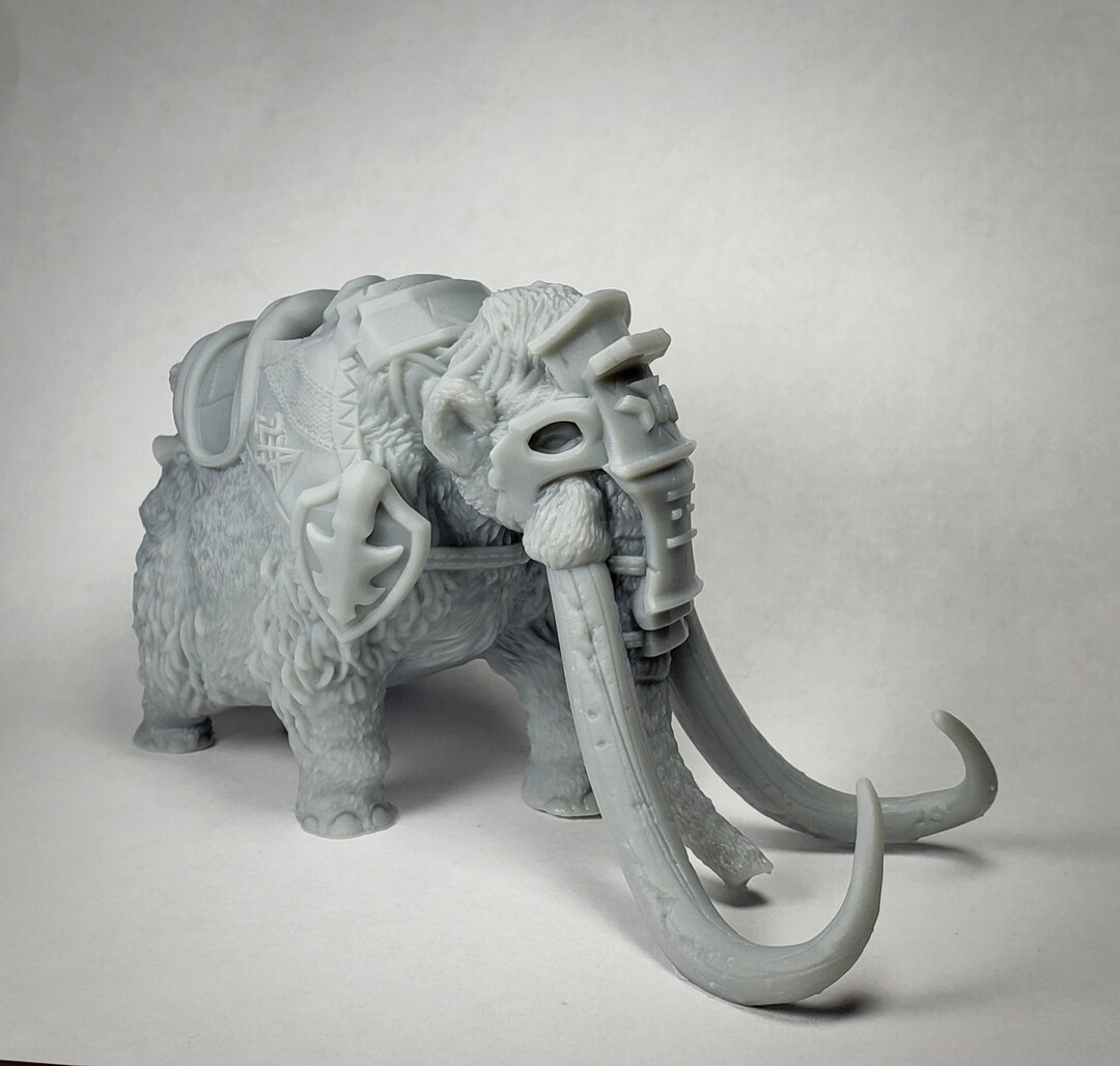 100mm Resin Mammoth 32mm Miniature Dnd Miniature Tabletop Gaming EC3D ...