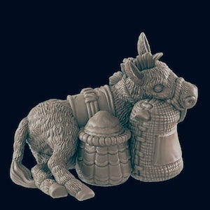 NPC Lazy Donkey - 3D Print Resin Scale Dnd Miniature | Dungeons and ...