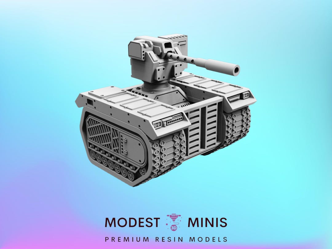 Unmanned Vehicle Sentry - 28mm 32mm 40mm Scale Cyberpunk Miniature ...