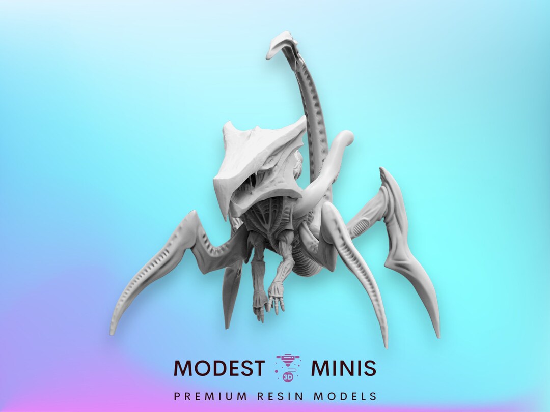 75mm Alien Arachnid Hybrid Warrior A - 32mm Scale Alien Miniature | RPG ...