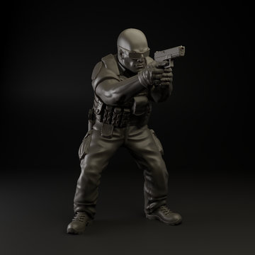 Modern US Police Set 28mm 32mm Miniature Military Wargame - Etsy