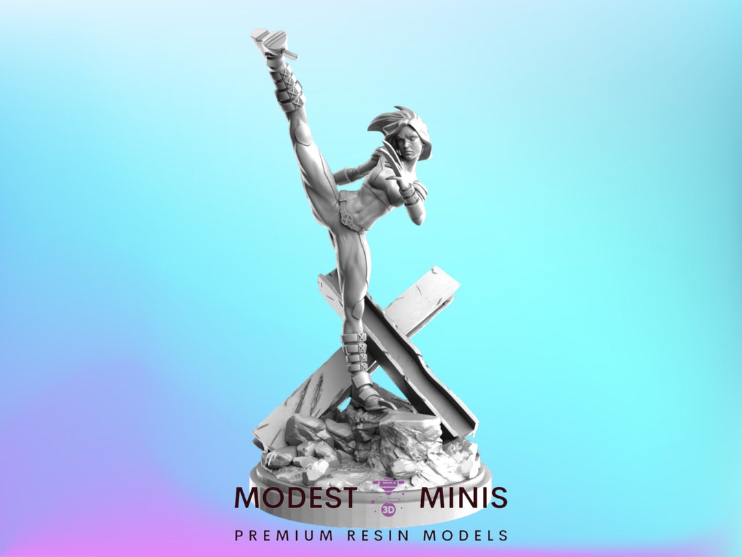 Miss Toe Blades - 40mm Scale Miniature | Dnd Mini | Superhero Miniature ...