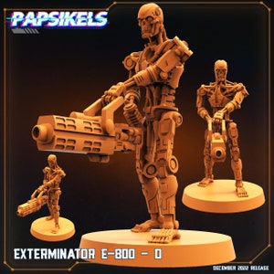10pc Exterminator E-800 Cyborg Set - Resin 3D Print Alien Miniature ...
