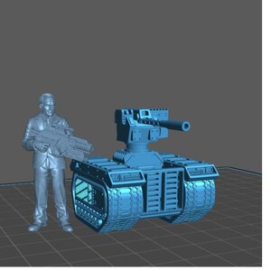 Unmanned Vehicle Sentry - 28mm 32mm 40mm Scale Cyberpunk Miniature ...