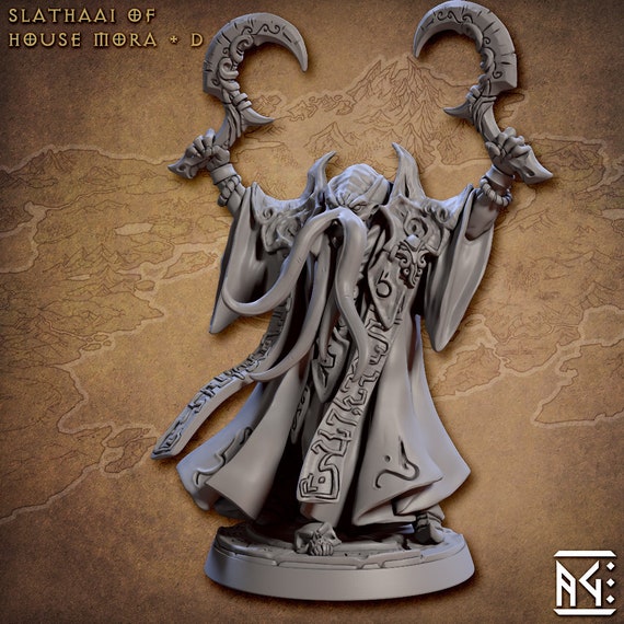 Mora Slathaai D Illithid Mindflayer Resin Print Dnd - Etsy