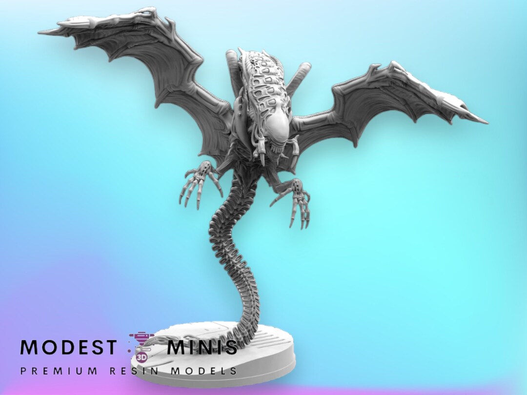 Xeno Snatcher Wyvern - 32mm Scale Alien Miniature | RPG | Sci Fi ...